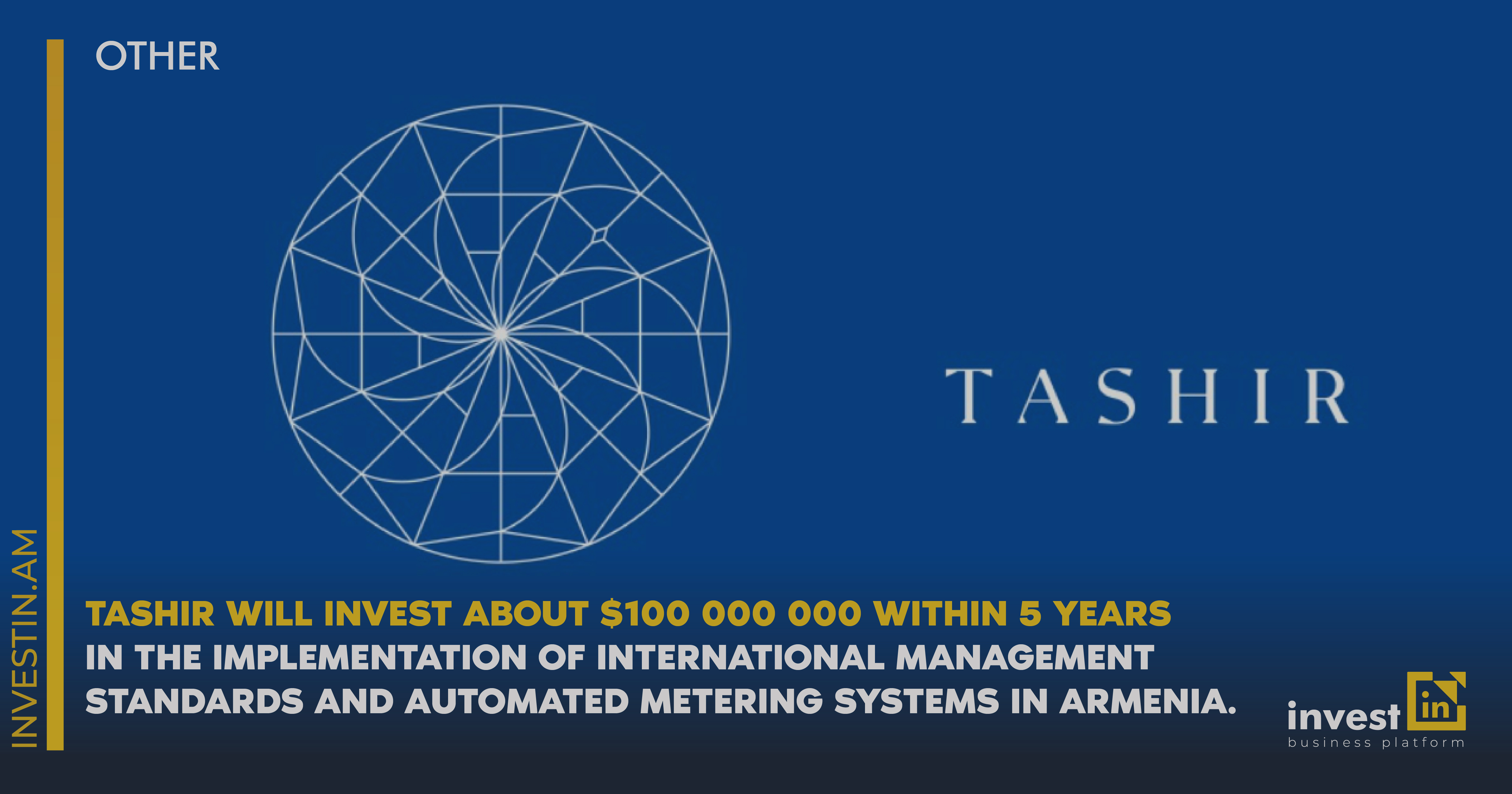 Tashir will invest about $100 000 000 within 5 years in the ...