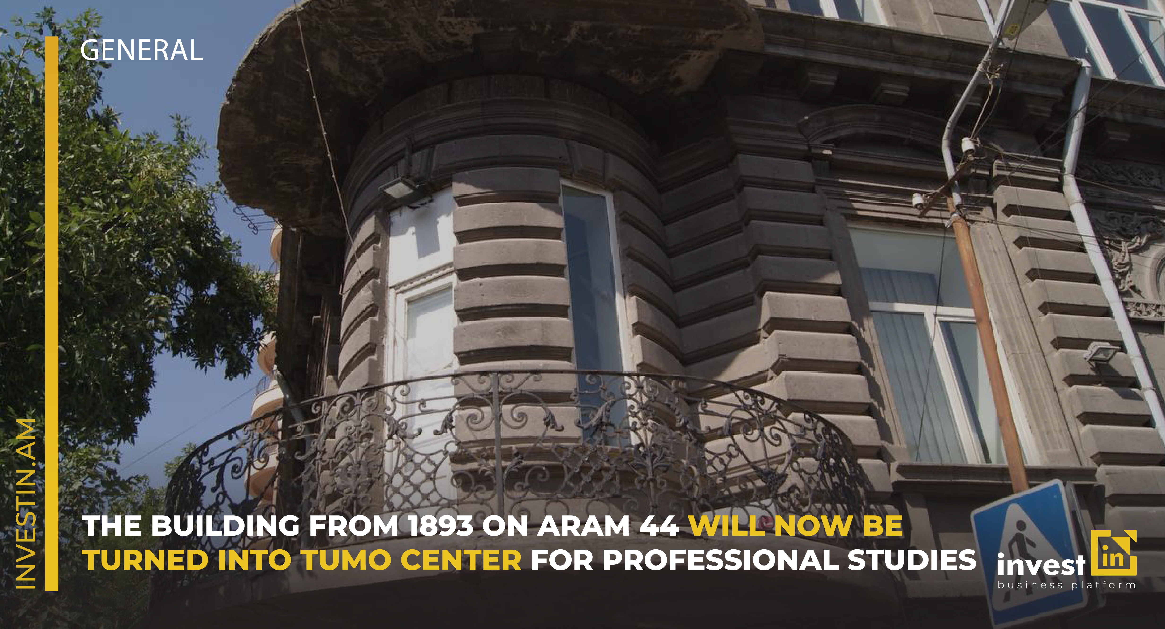 The building from 1893 on Aram 44 will now be turned into TUMO Center ...